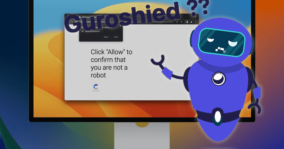 Remove Guroshied virus popup from Mac