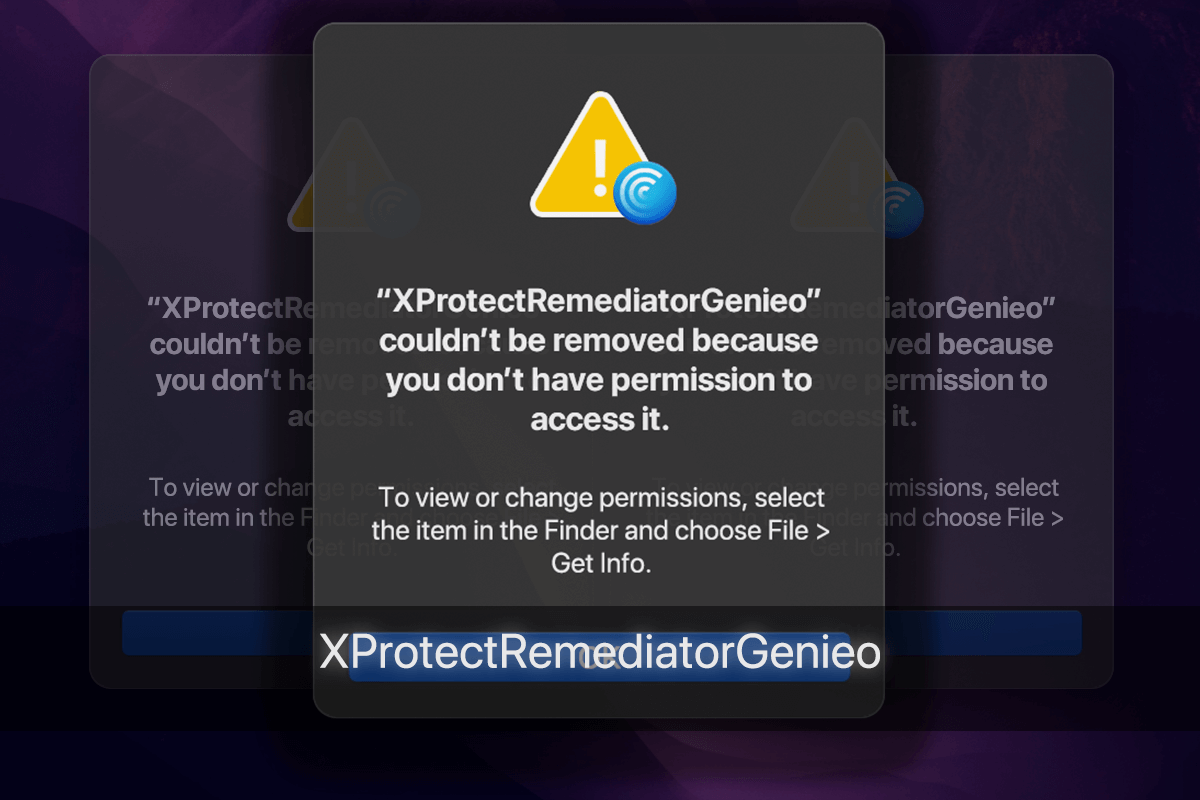 Remove XProtectRemediatorGenieo Mac threat alert