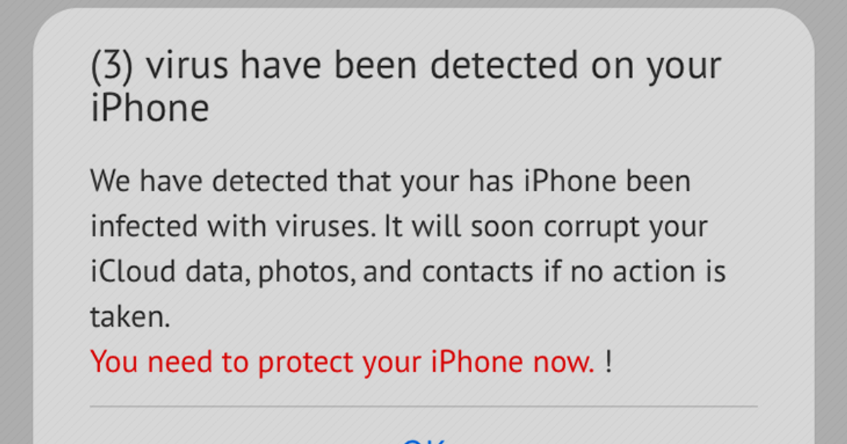 Get rid of iPhone virus warning popup scam