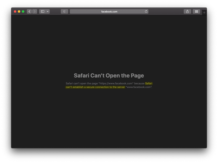 How to fix “Safari can’t establish a secure connection” error on Mac