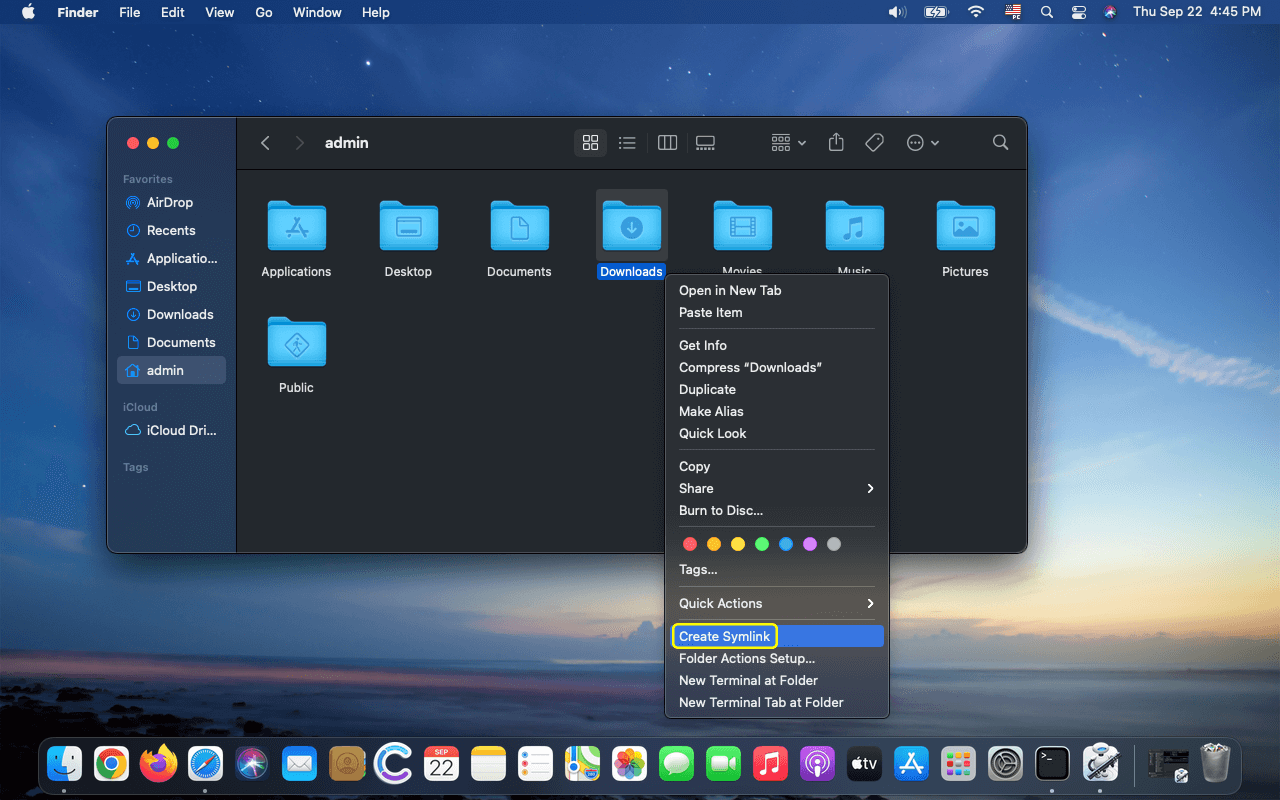 How to create and remove symlink on Mac