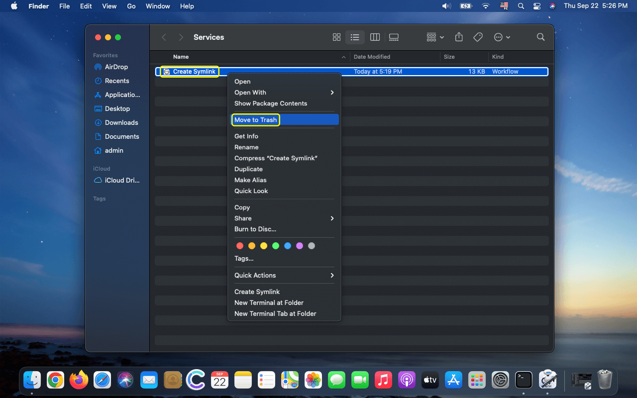 How to create and remove symlink on Mac