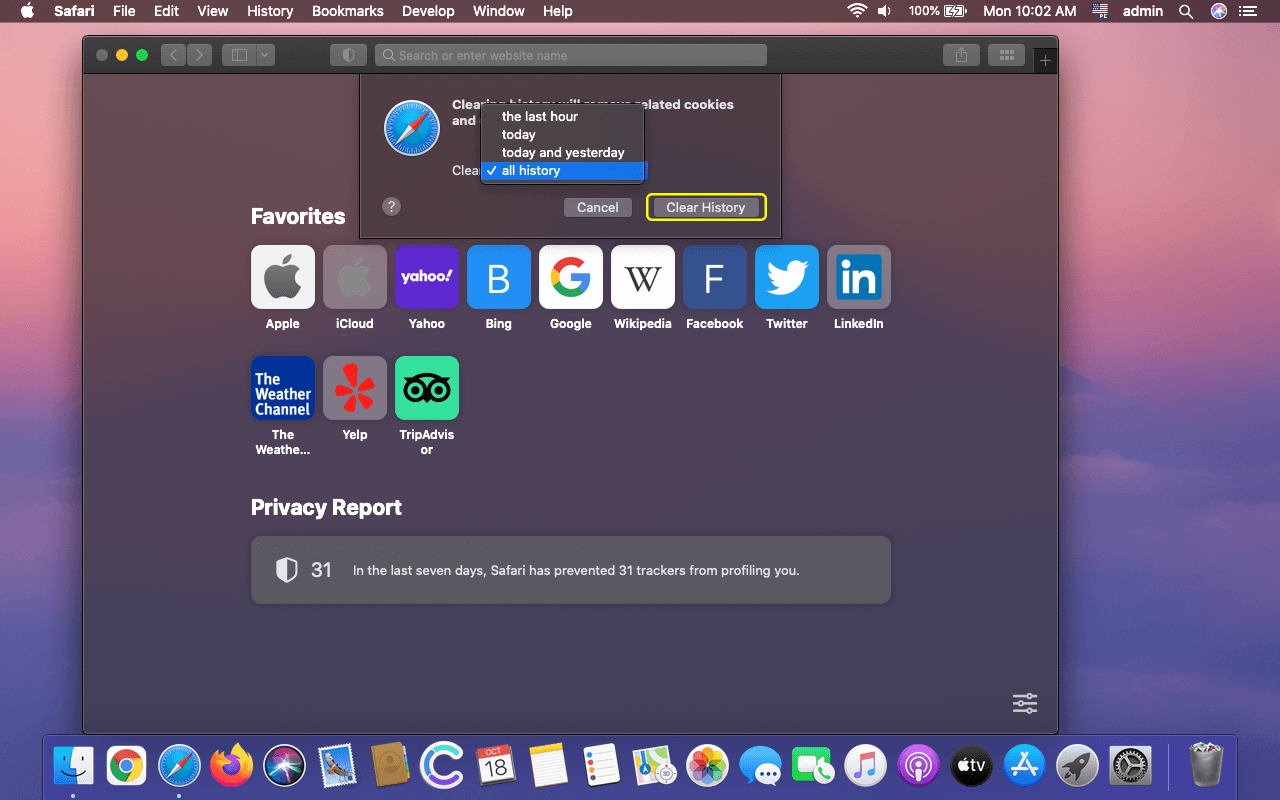 How to clear search history on Mac