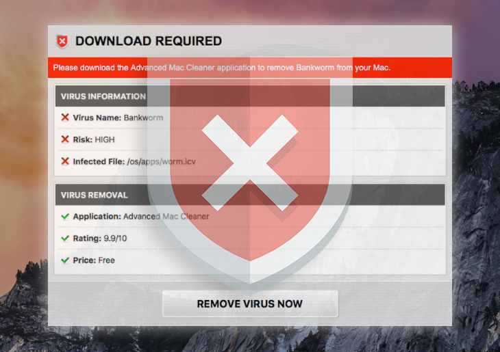 Remove Bankworm virus alert on Apple Mac - MacSecurity