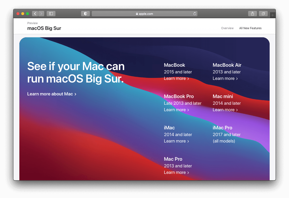 MacOS Big Sur Release Date Compatible Devices List And Security 