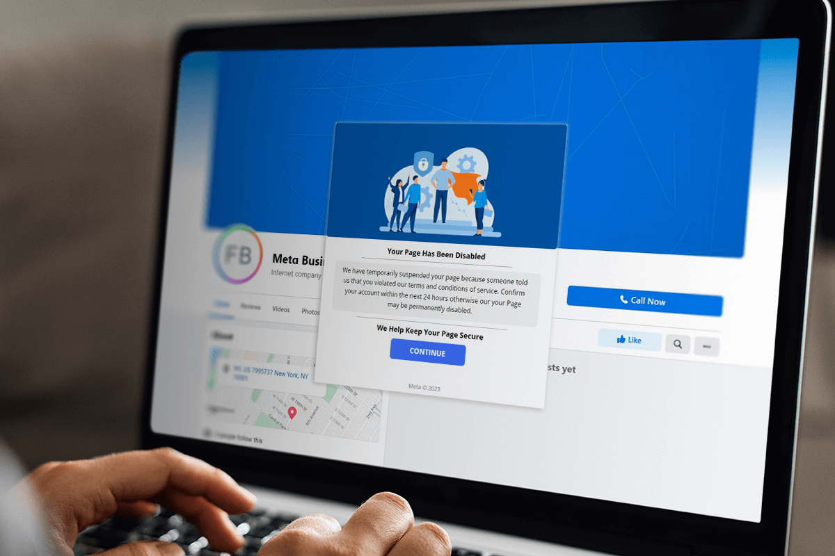 Meta Security Scam: “Your Page Has Been Disabled” - MacSecurity
